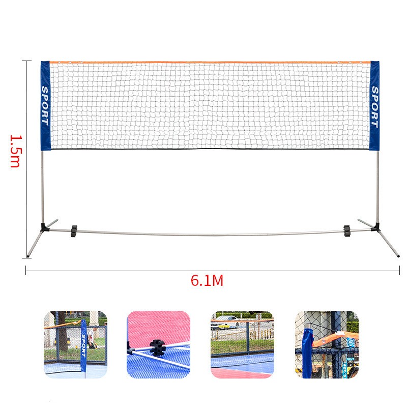 Portable Folding Badminton Net Rack Tennis Net Rack Indoor And Outdoor ...