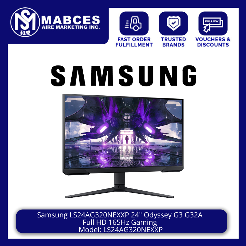 Samsung LS24AG320NEXXP 24" Odyssey G3 G32A Full HD 165Hz Gaming Monitor ...