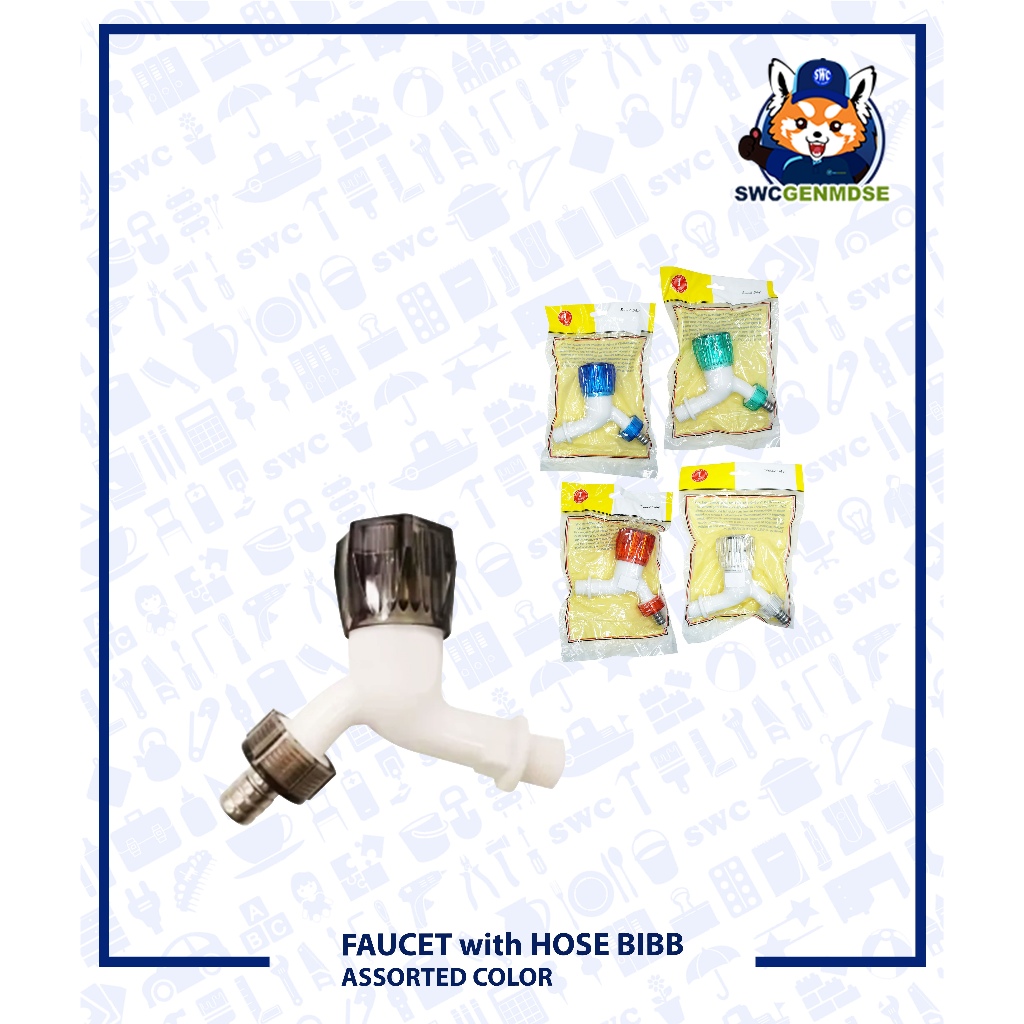 Faucet with Hose Bibb | Crown Type Handle | PVC Water Tap | Shopee ...