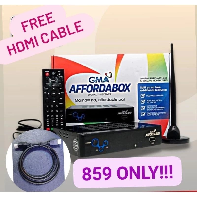 GMA AFFORDABOX WITH FREE HDMI CABLE | Shopee Philippines