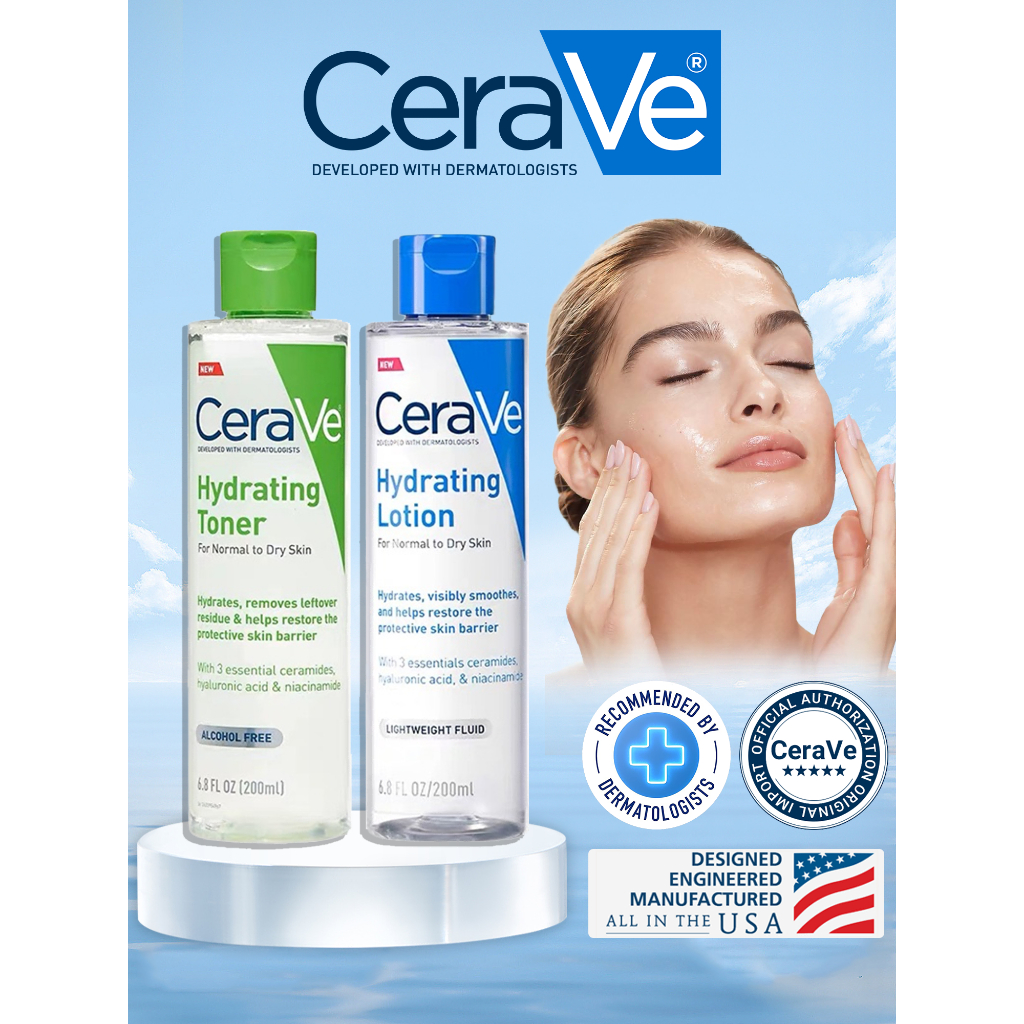 CeraVe Hydrating Lotion Hydrating Toner With Hyaluronic Acid For Face ...