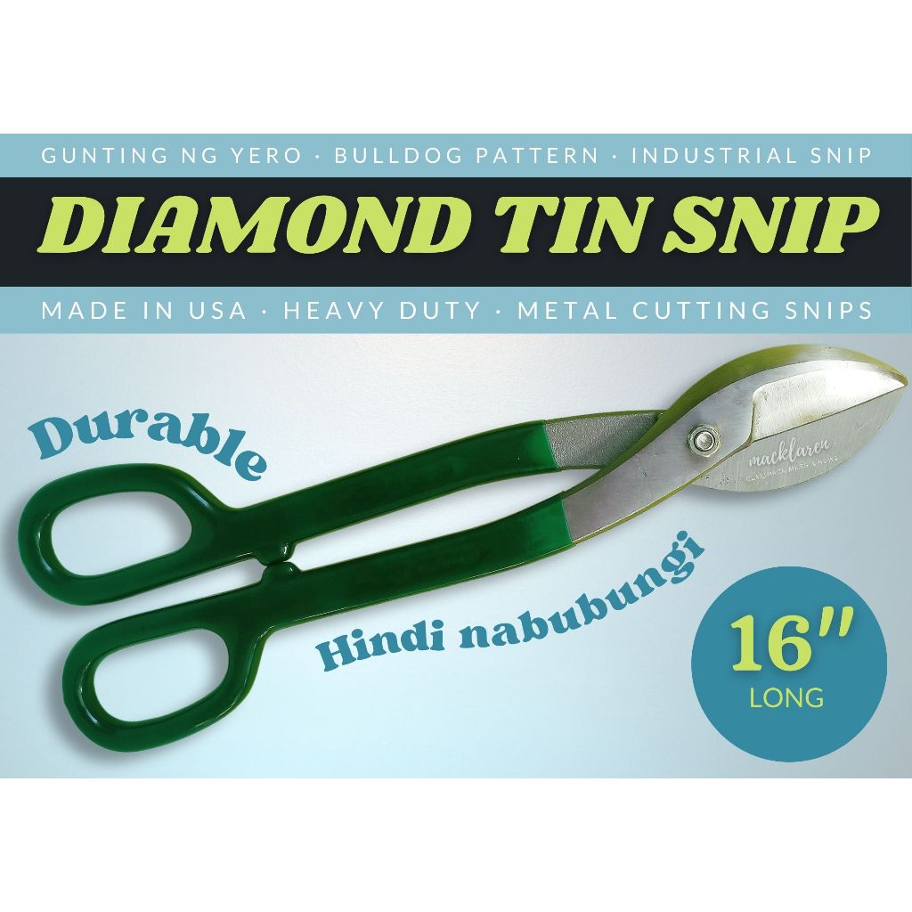 Tin Snip Gunting Yero Metal Sheet Cutter 16" Diamond Tool and Horseshoe ...