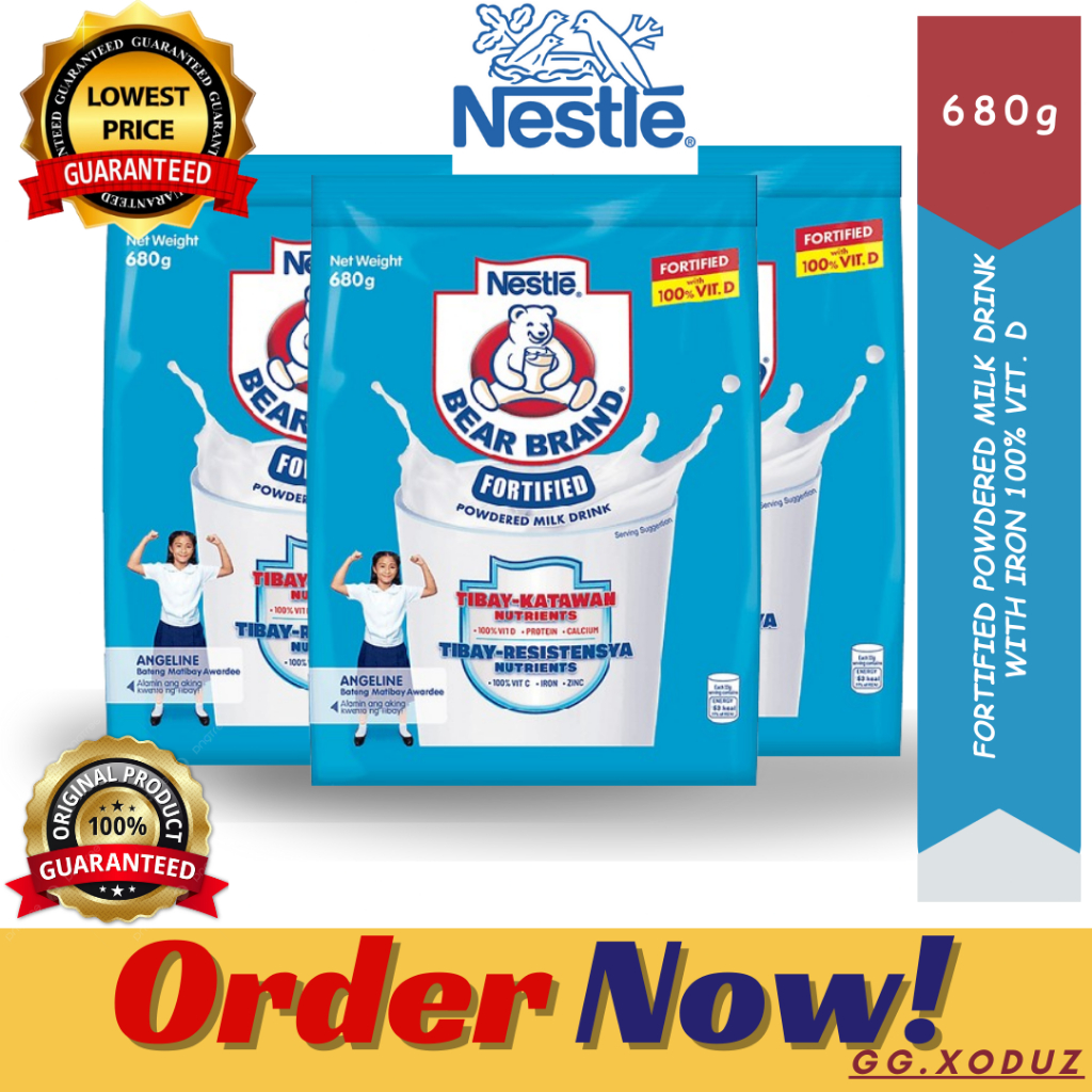 [Nestle] Bear Brand 680g FORTIFIED Powdered Milk Drink with Iron 100% ...