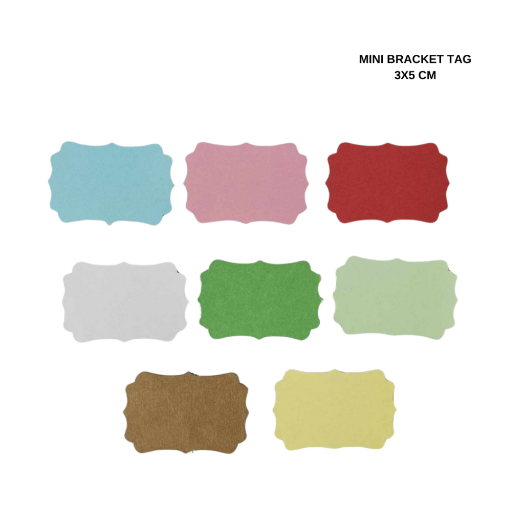 15 Pieces DIY Cardstock Mini Bracket Tags Blank Tags and Label | Shopee ...