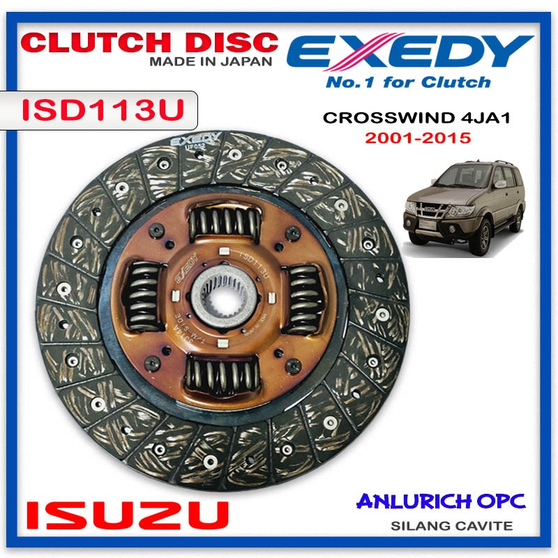 CLUTCH DISC ISUZU CROSSWIND/HILANDER 4JA1 2001-2015 EXEDY ISD113U ...