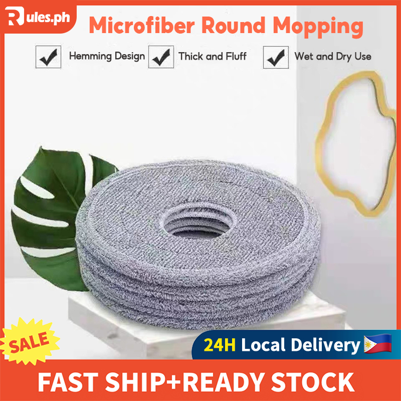 Rules Spin Mop Refill Round Mop Cloth Wet and Dry Use Replacement ...