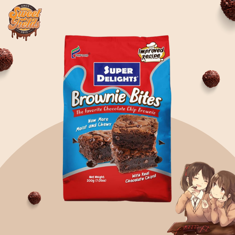 Super Delights Brownie Bites with Real Chocolate Chips, 200g | Shopee ...