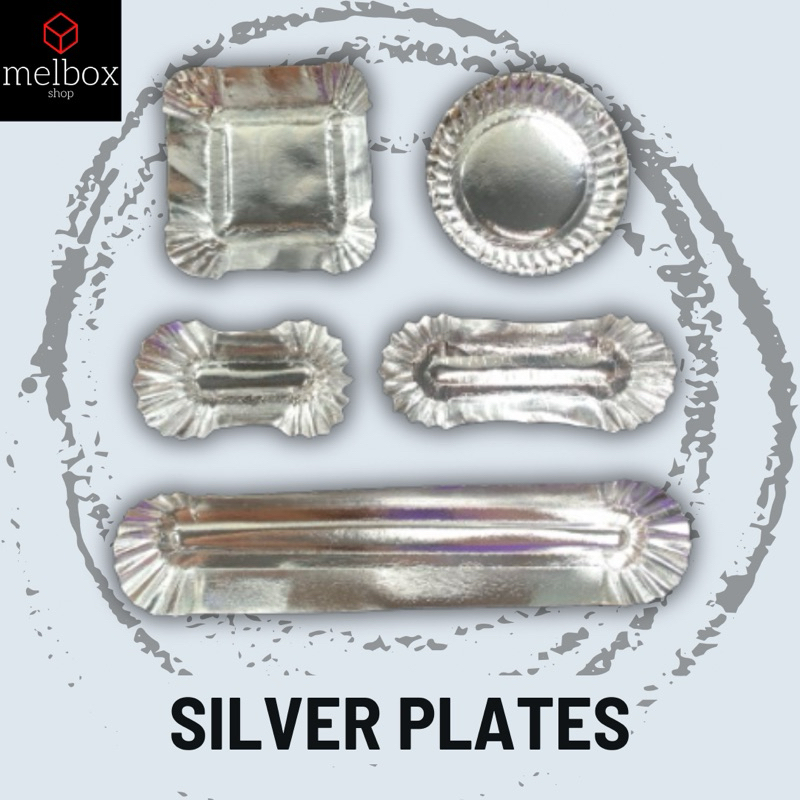 Paper Plates Silver Hotdog Kikiam Footlong 5x5 Square Round | Shopee ...
