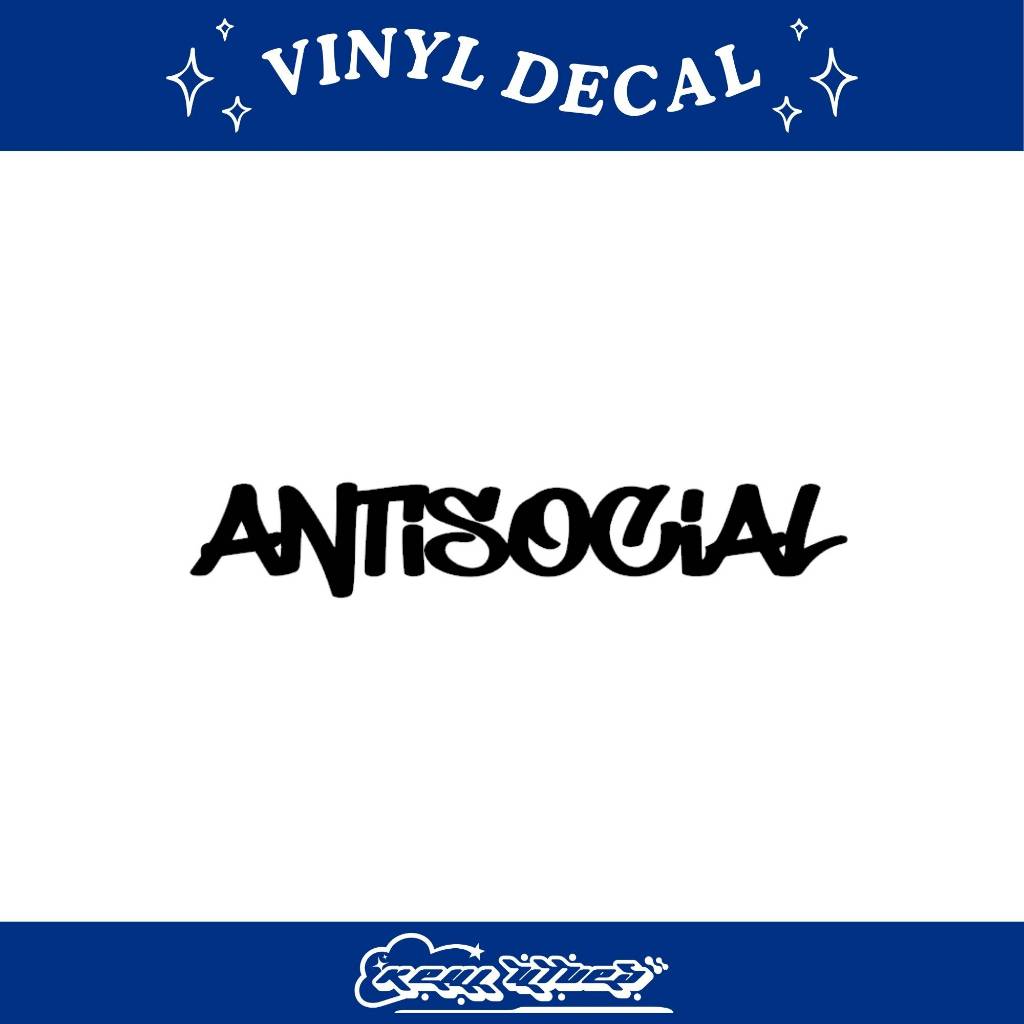 ANTISOCIAL logo vinyl decals brand laptop tumbler sticker | Shopee ...