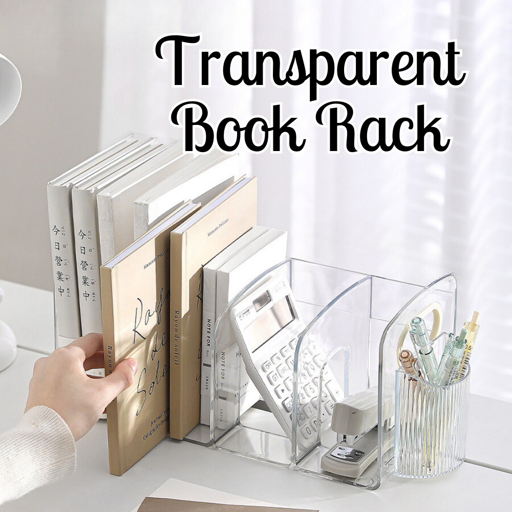 Transparent Book Rack Notebook Planner Stationary Holder School ...