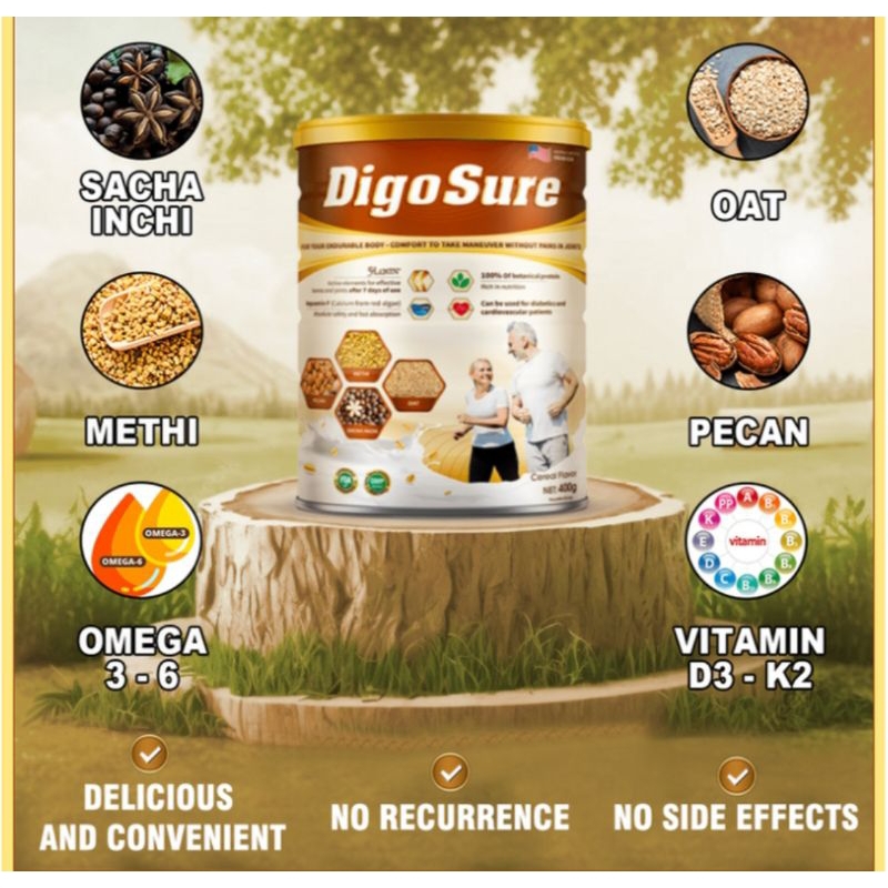 DIGOSURE MILK CHOCO FLAVOR FOR BONES AND JOINTS 400G | Shopee Philippines