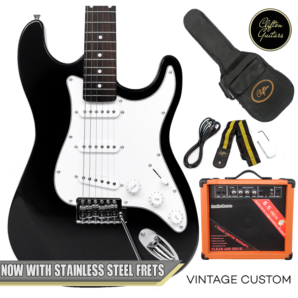 Clifton Pioneer Stratocaster Electric Guitar Package | Shopee Philippines