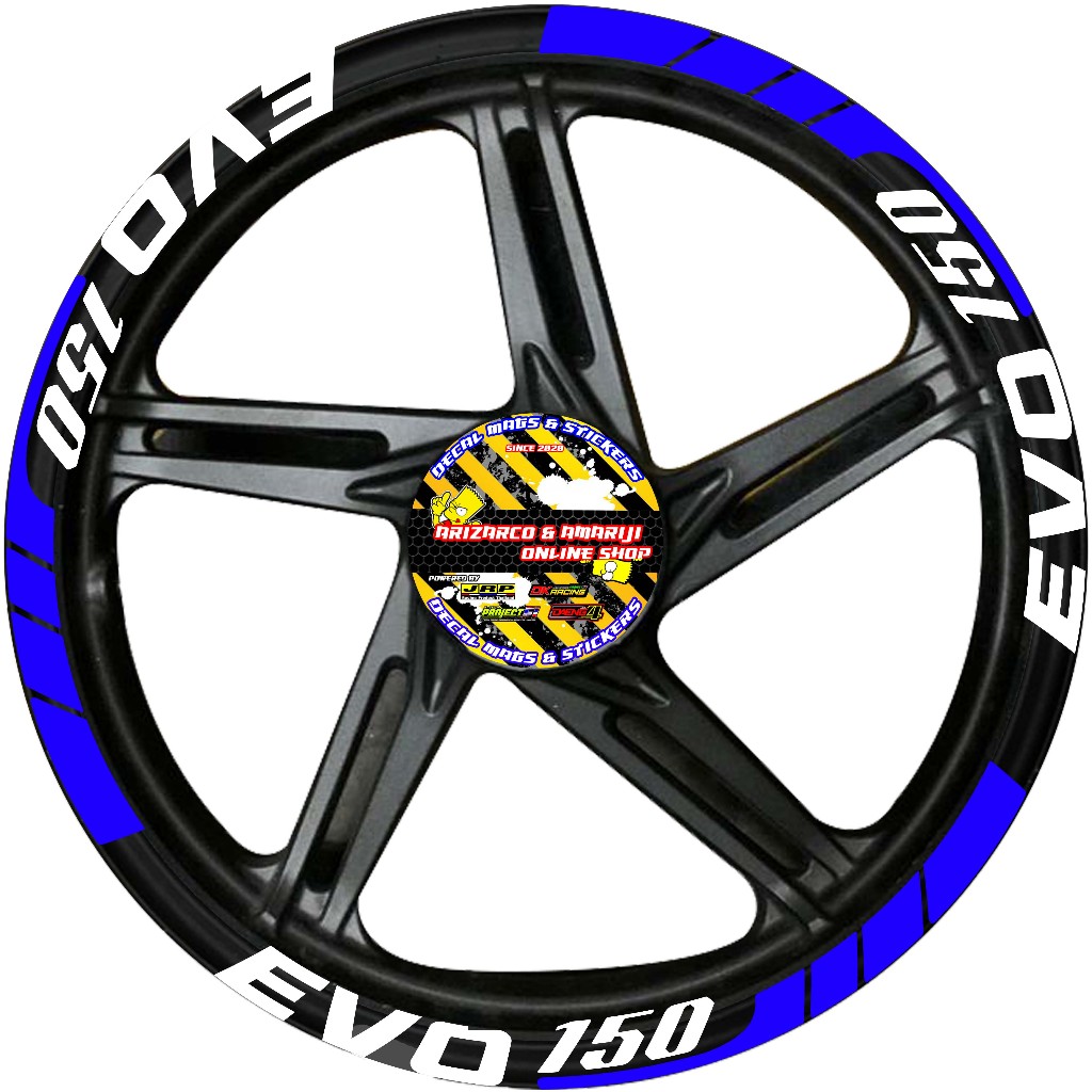 evo 150 MAGS STICKER DECALS (SET FOR 2 WHEELS, FRONT AND REAR) | Shopee ...