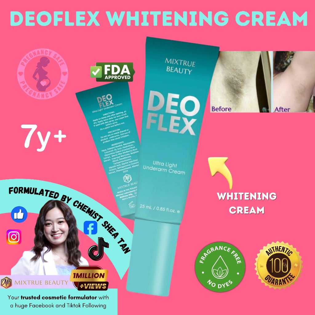 Deoflex Underarm Whitening Cream Mixtrue Chemist Shea Tan Ultra Light ...