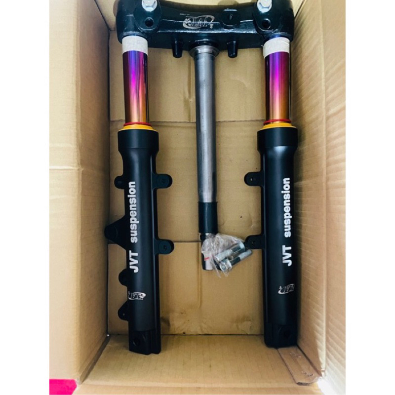 JVT FRONT SHOCK ASSEMBLY WITH PRE LOAD ADJUSTER GOLD And TITANIUM AEROX ...