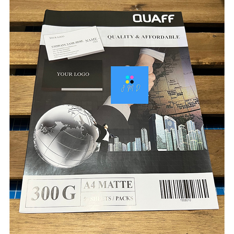 QUAFF A4 Size Calling Card Paper / Business Paper 300GSM White Matte ...