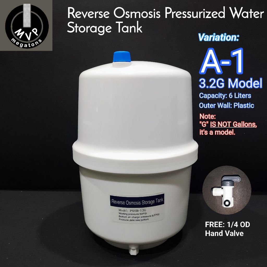 Reverse Osmosis Pressurized Water Storage Tank 1/4" BSPT Male Thread RO ...