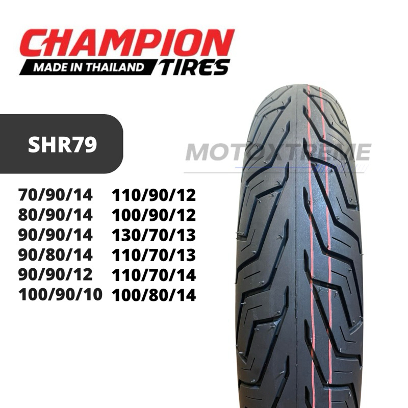 Champion Tire Tubeless - Made in Thailand Motorcycle Tubeless Tire 10 ...