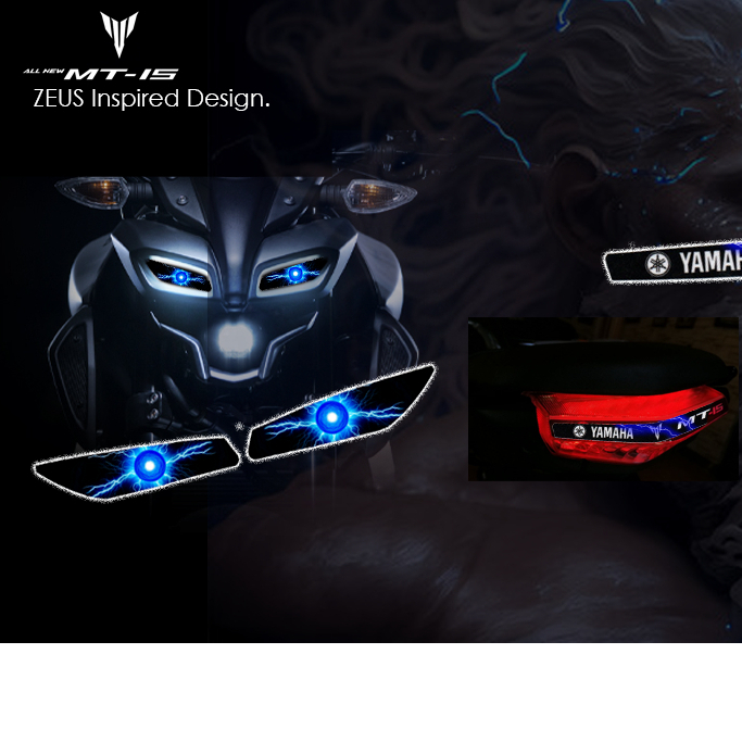 Yamaha MT-15/MT15 Winker Decal Sticker Zeus/Cyborg Eyes Design | Shopee ...