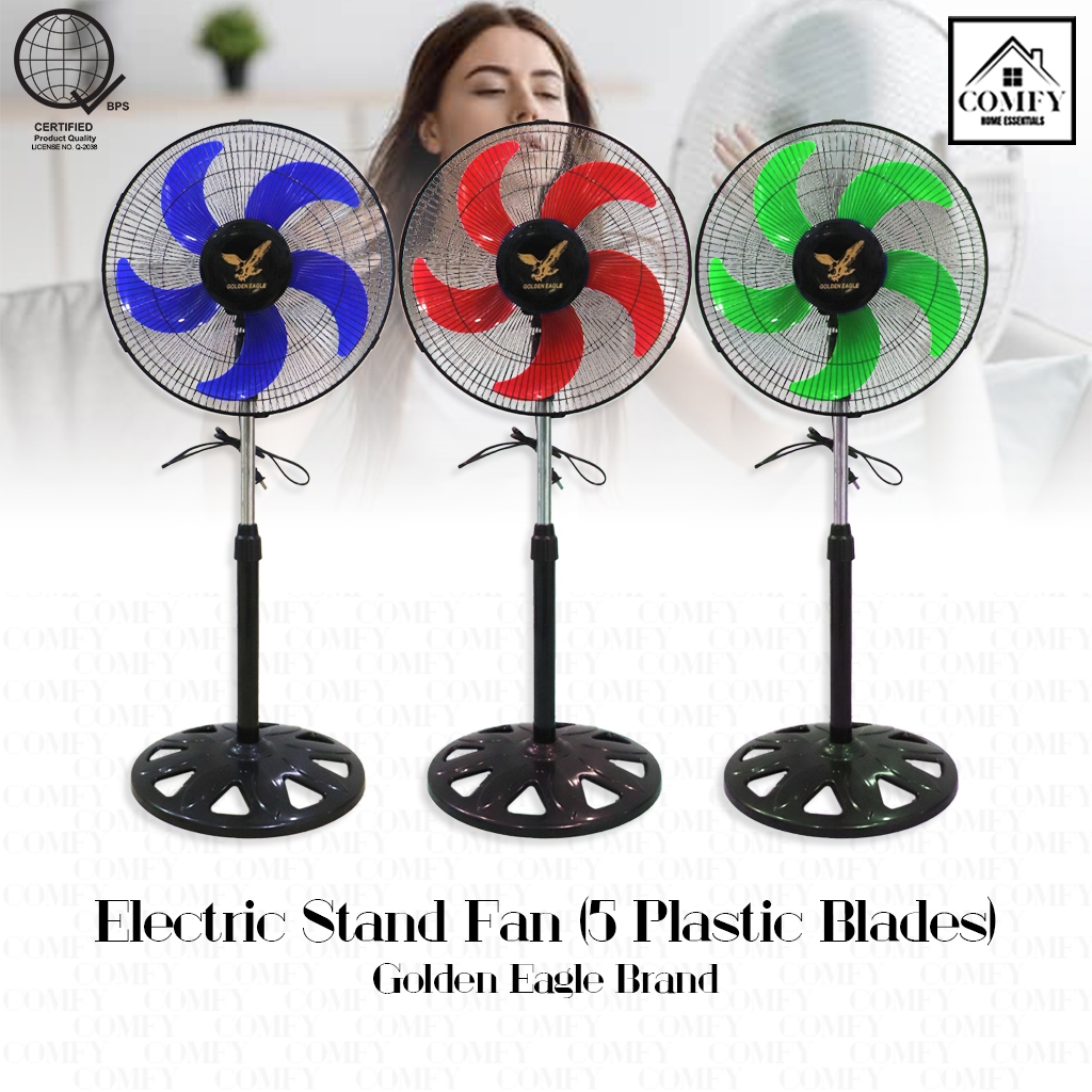 16" Industrial Electric Stand Fan, High Performance Three Speed Control ...
