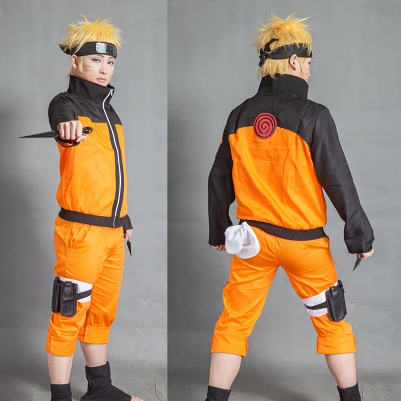 Naruto Costume Anime Secondary Cosplay Suit Jacket Pants Up Kiba ...