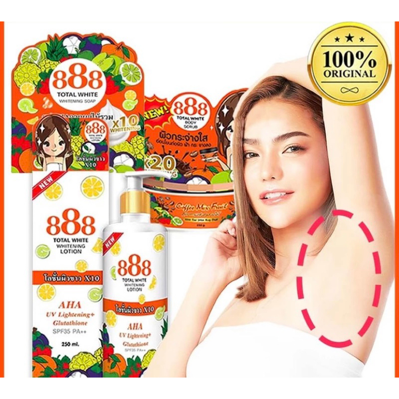 888 Total White Whitening Soap, Lotion, UA CREAM [AUTHENTIC] | Shopee ...