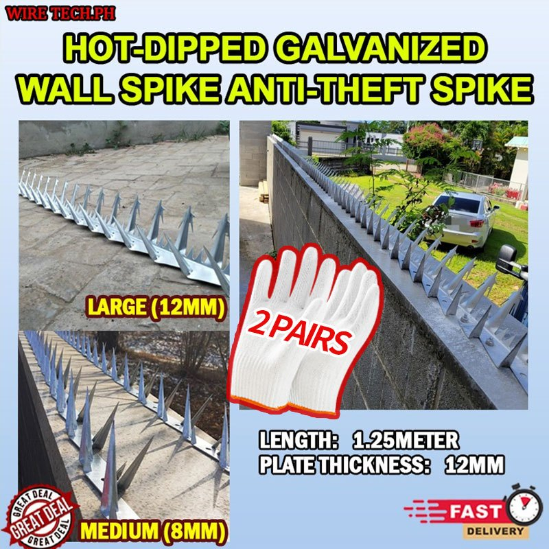 Anti climb Sharp Wall Spike on top of Wall and Fence | Security Spikes ...
