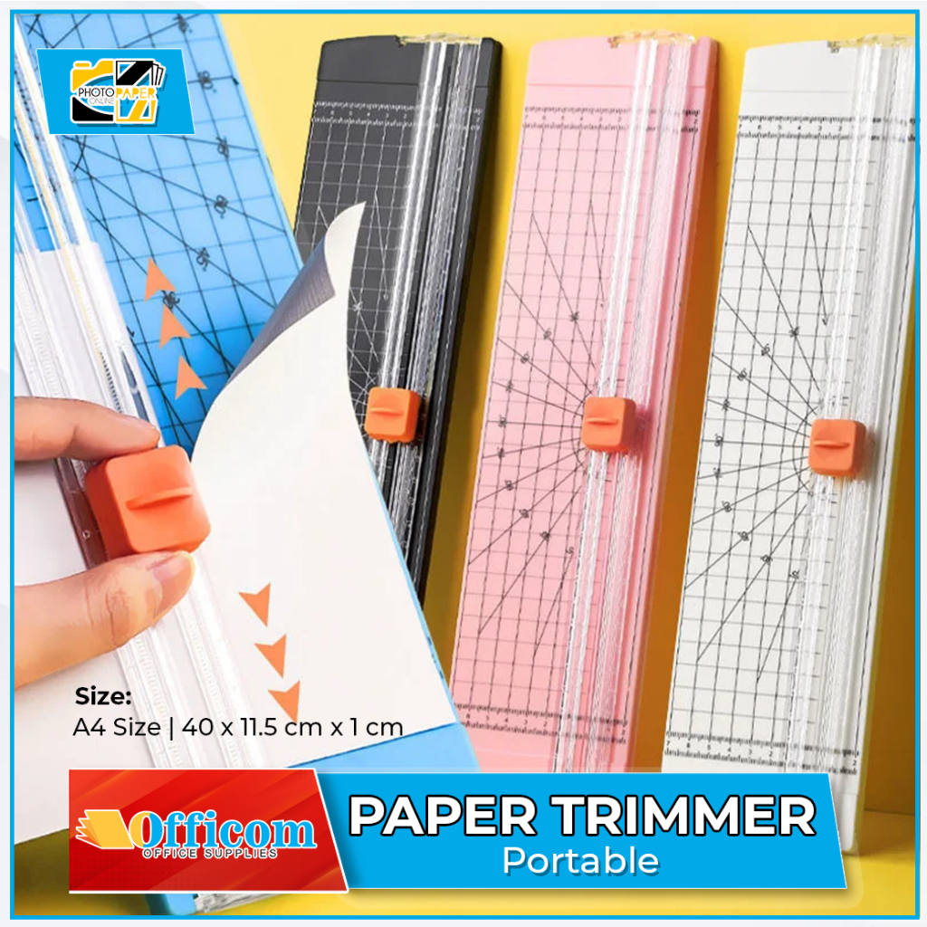 OFFICOM Portable Paper Trimmer/Cutter A4 Size with 5 Blades Office ...