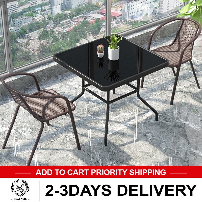 Outdoor leisure balcony table and chair combination 5-piece set ...