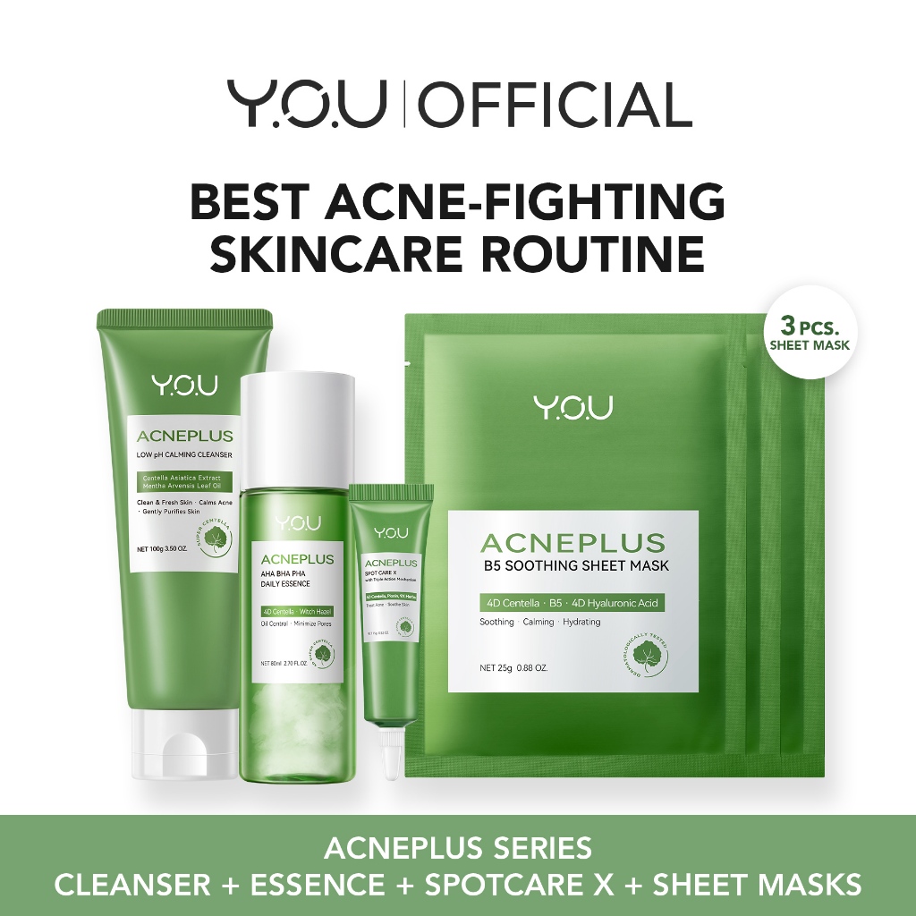 Y.O.U AcnePlus Acne-Fighting Routine Set you beauty | Shopee Philippines