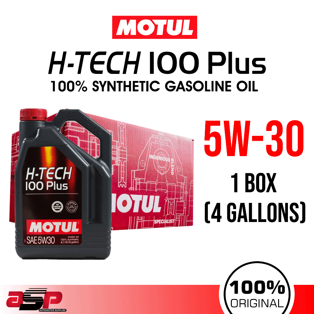 Motul H-Tech 100 Plus 5W-30 Fully Synthetic Gasoline Oil (1 BOX / 4 ...