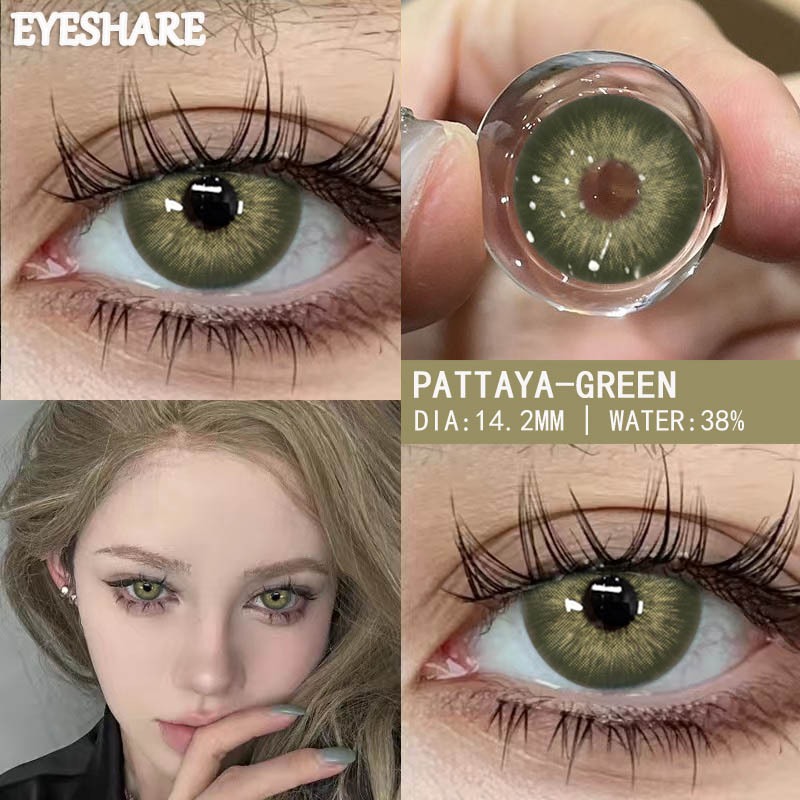 【COD】EYESHARE 1 Pair PATTAYA Green/Blue Color Contact Lenses Natural ...