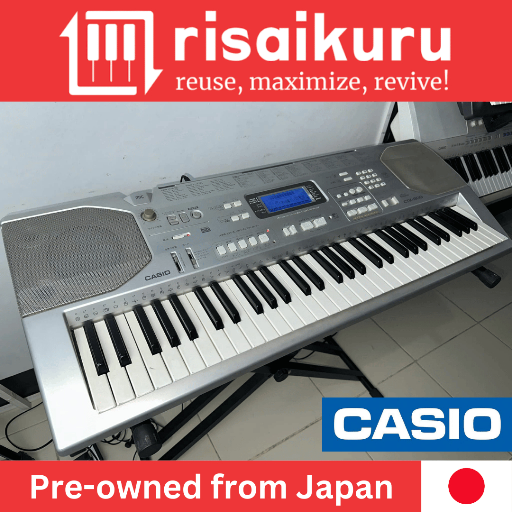 Casio CTK-800 Keyboard Piano Organ 61 Semi Weighted Keys Japan Surplus ...