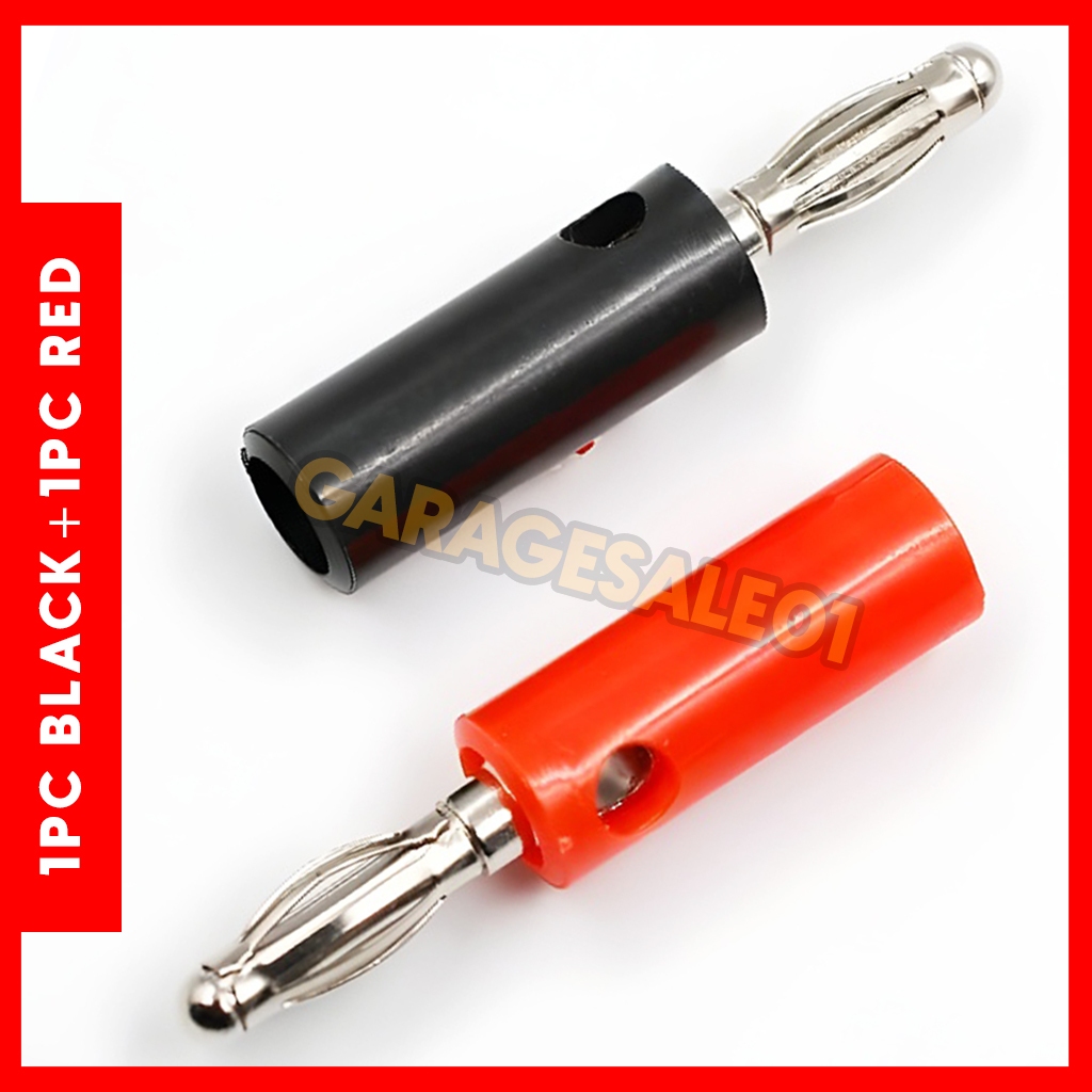 GS Speaker Wire Cable Banana Plugs 4mm – Screw-Type Connectors for ...