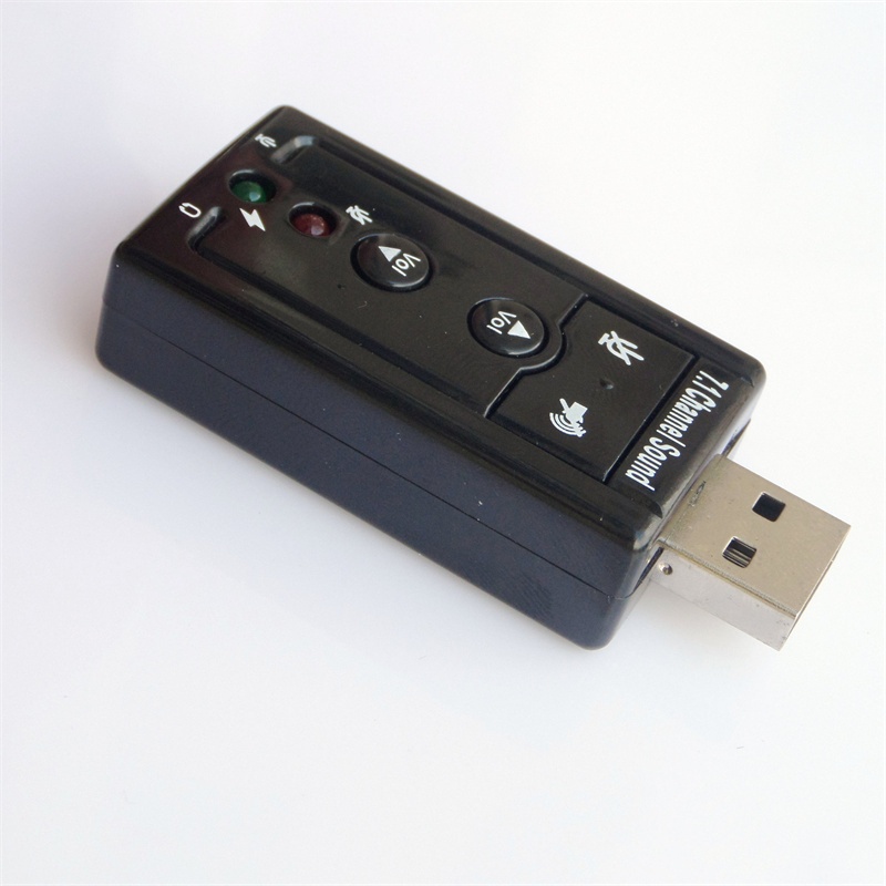 Audio Sound Card Adapter Mini USB 2.0 Virtual External 7.1 Channel Mic ...