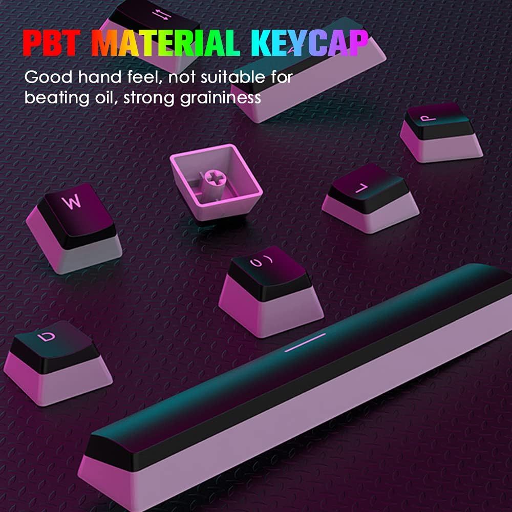 FEKER Pudding Keycaps 130 Keys OEM PBT Backlit Keycap for 61/62/84/87 ...