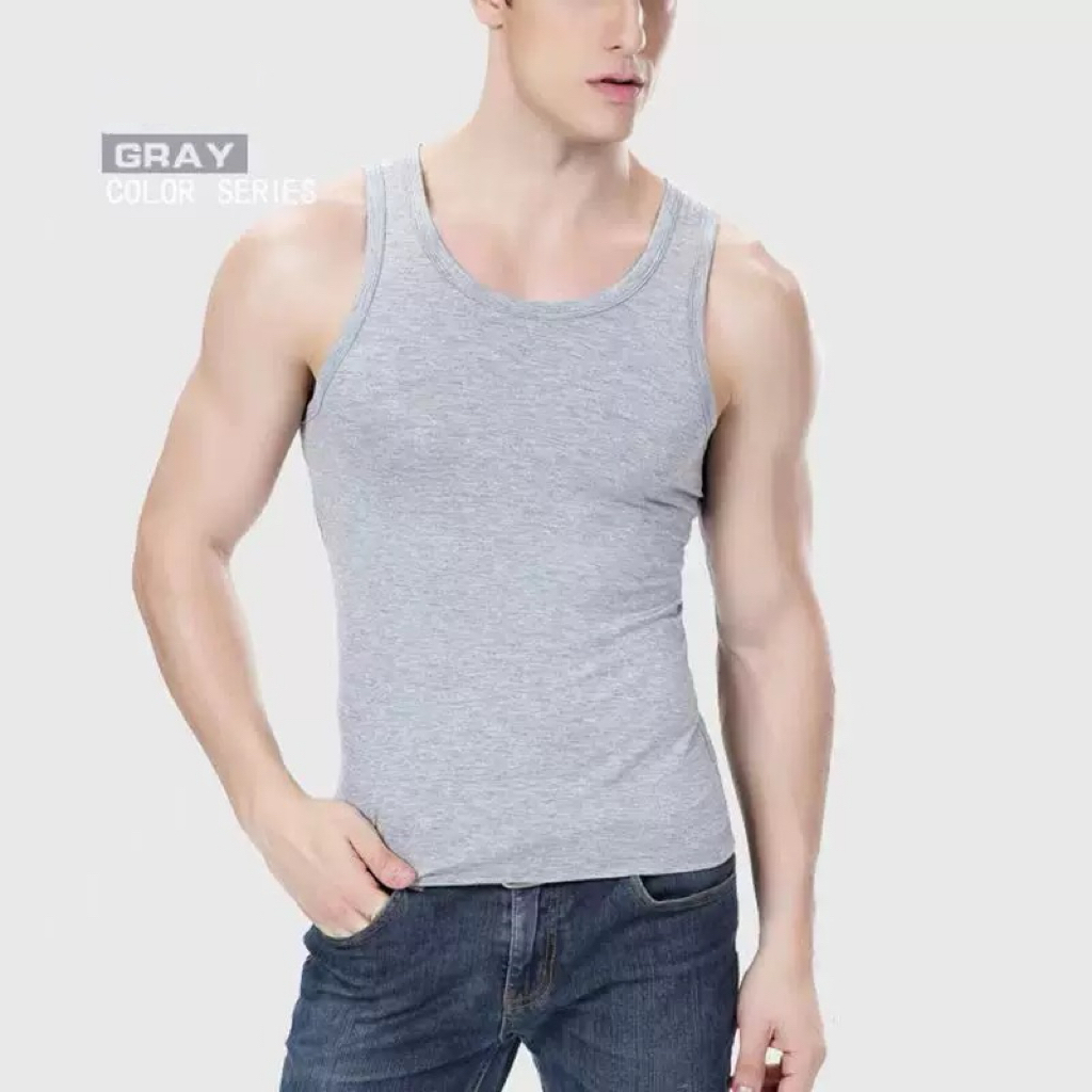 Men'S Cotton Plain Sando Body Fit Vest Tanks Top Plain Muscle Basic ...