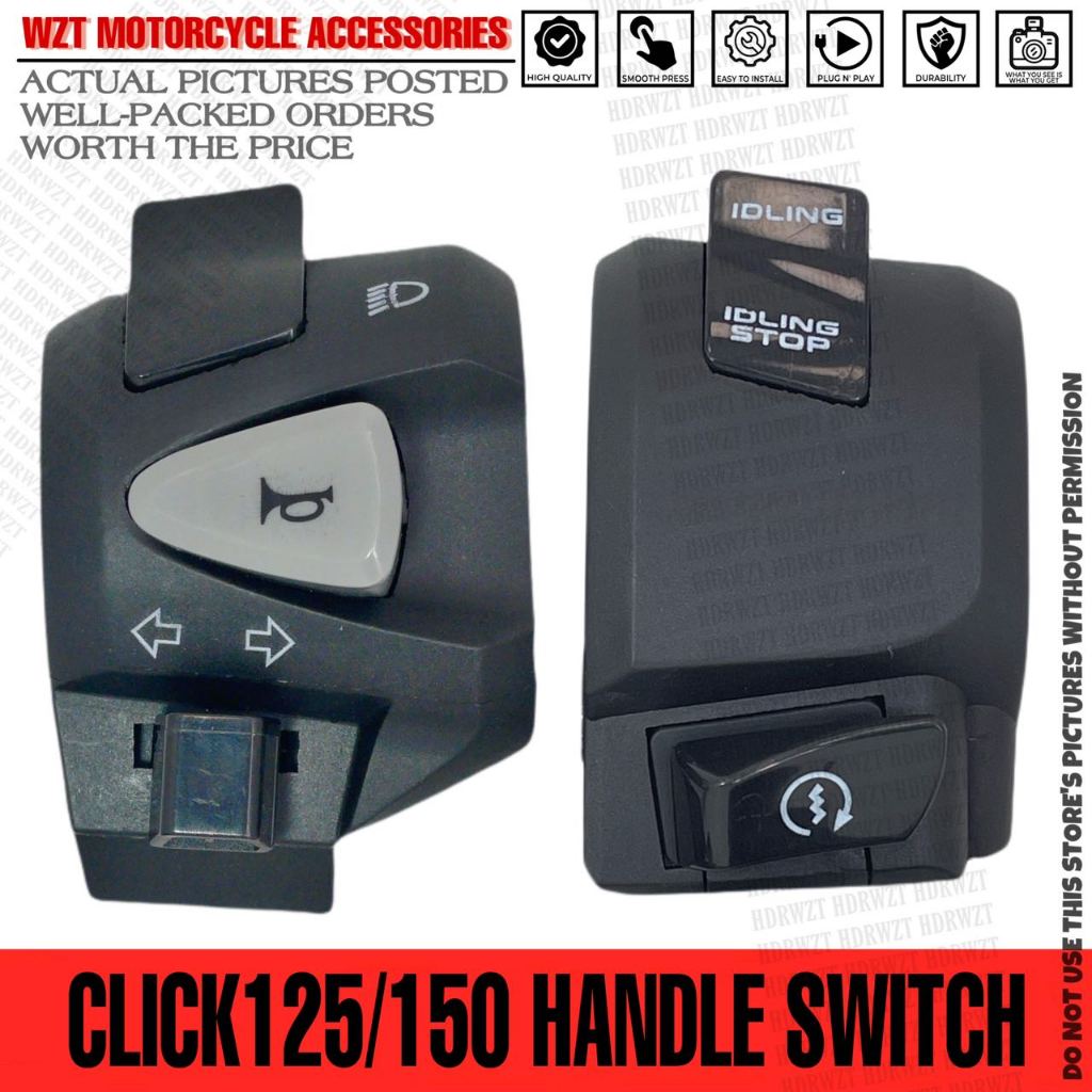WZT HANDLE SWITCH LEFT & RIGHT FOR HONDA CLICK125 / CLICK 150 ...