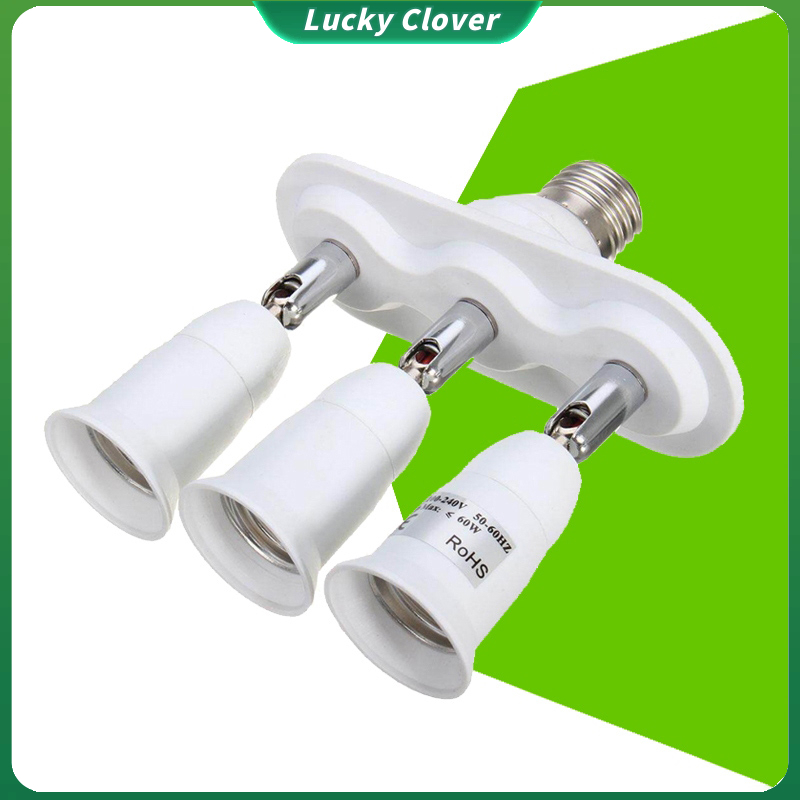 E27 Adjustable Light Bulb Socket Splitter Adapter 2 Heads 3 Heads Lamp ...