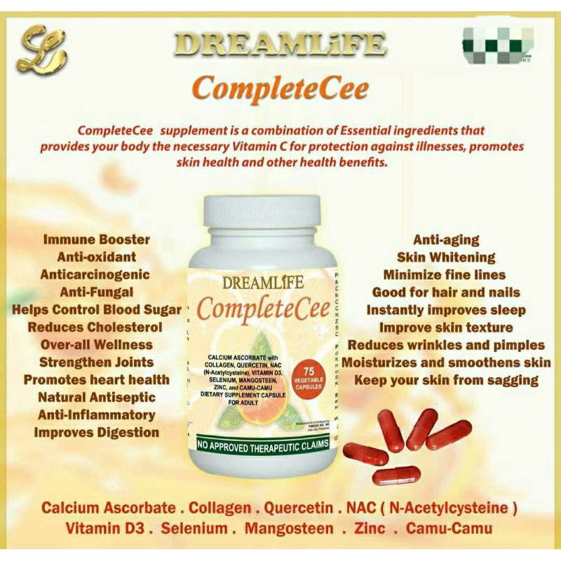 Complete cee Dreamlife 75 capsules | Shopee Philippines