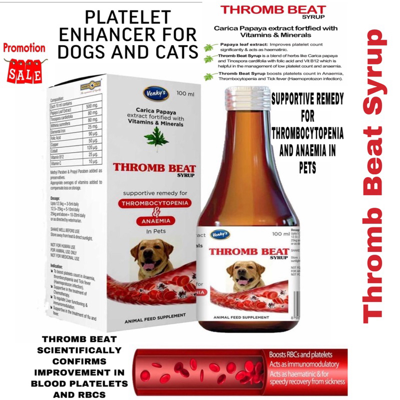 Venky's Thromb Beat Syrup For Dogs And Cats 100ml | Shopee Philippines