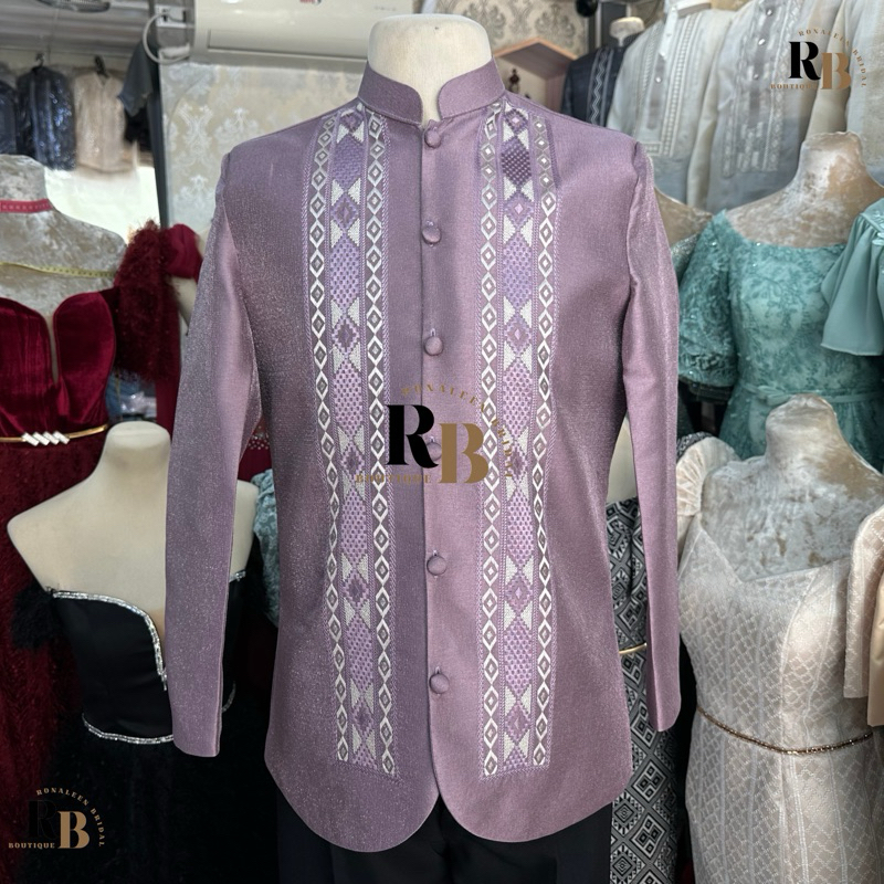 Modern Coat Barong (Metallic Gazar) / Groom / Graduation / Oath Taking ...