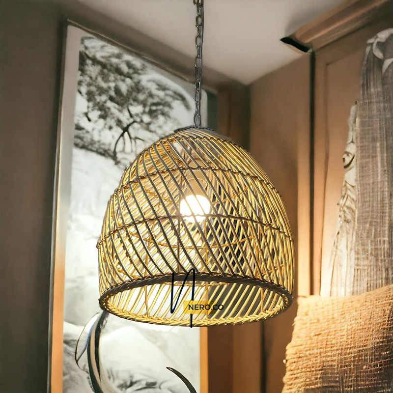 BELL Style | 37x39cm | Native Rattan Pendant Light | Drop Light ...