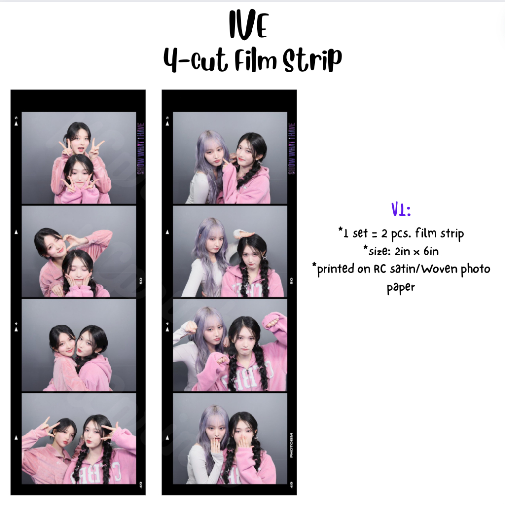 IVE 4-cut Film Strip Set Fanmade Wonyoung | Shopee Philippines