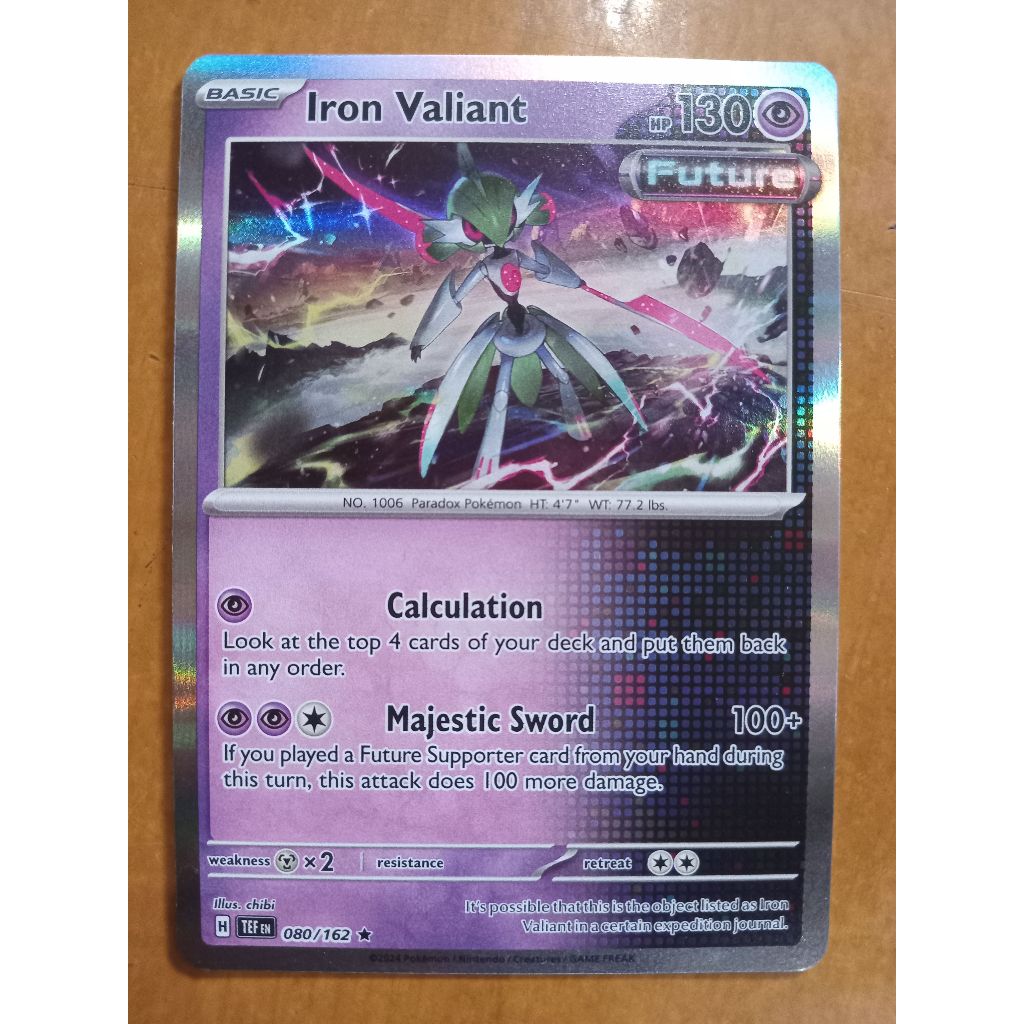Iron Valiant - 080/162 - Holo Rare Pokemon TCG Standard ENG Temporal ...
