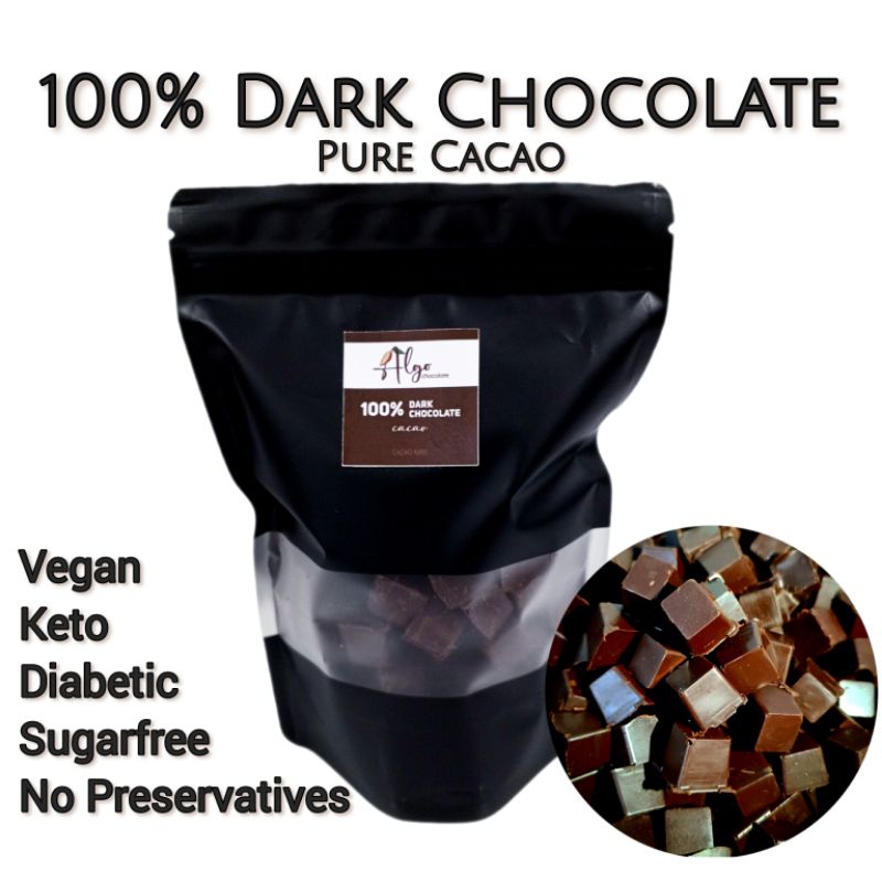 100% Pure Chocolate Ready-to-Eat Pure Cacao 100g Keto and Diabetic ...