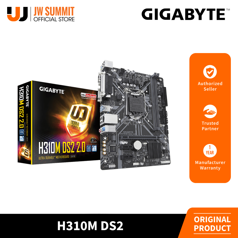 Gigabyte H310M DS2 Intel H310 Express Chipset LGA1151 Realtek GbE LAN ...