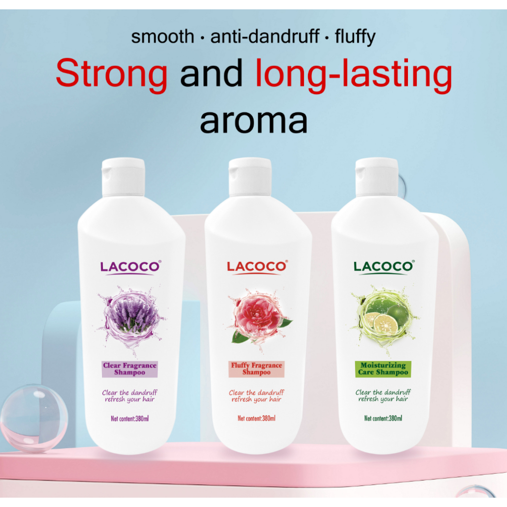 LACOCO 3 Flavor shampoo smooth anti-dandruff fluffy Strong and long ...