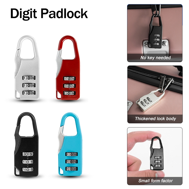 Dial Digits Code Number Password Combination Padlock Travel Security Lock For Bags Baggage Door ...