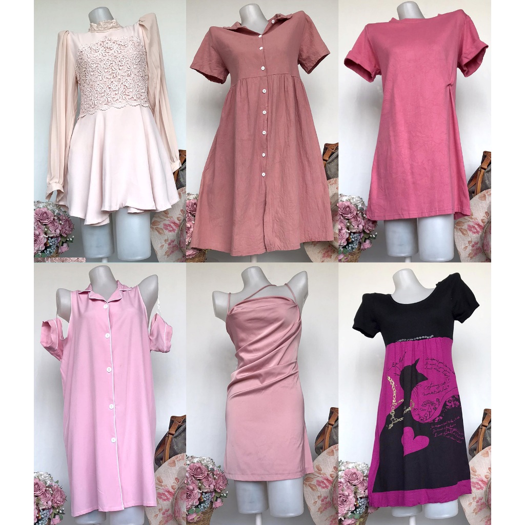 Preloved Pink & Purple Dress | Shopee Philippines